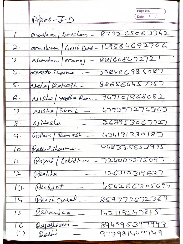 Apar ID Section H | PDF