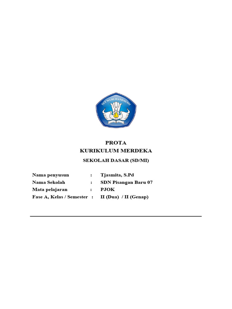 Prota PJOK Kelas 2 (Genap) | PDF