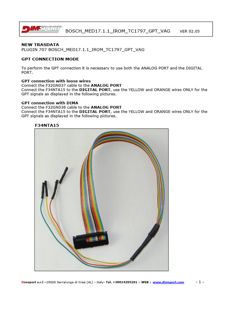 NT Bosch Med17.1.1 Irom Tc1797 GPT Vag 1033 | PDF | Electronics | Computing