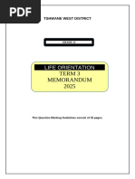 Grade 12 Life Orientation Test 2025 | PDF
