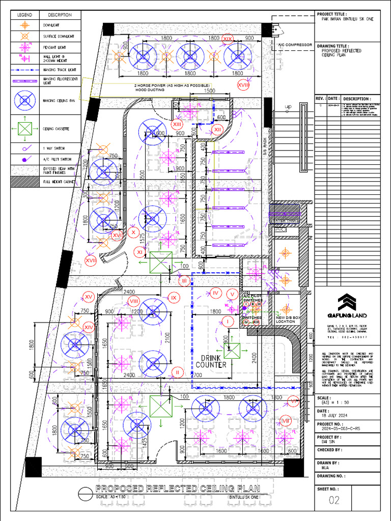 Proposed Reflected Ceiling Plan 2024-08-01-1 | PDF