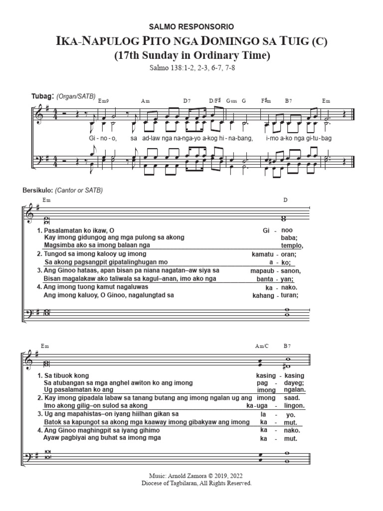 17th SUN OT C Ceb Score | PDF