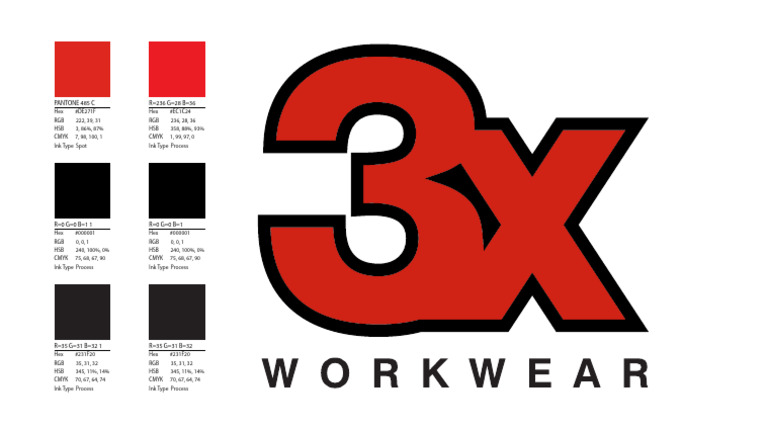 3X Logo - 3001 - 3X Solid Red | PDF