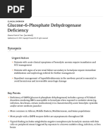 G6PD Deficiency: Foods to Avoid | PDF | Tofu | Soybean