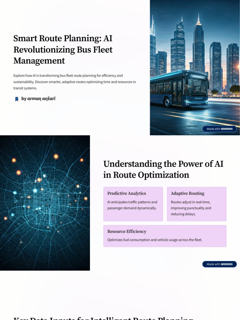 Smart Route Planning AI Revolutionizing Bus Fleet Management | PDF ...