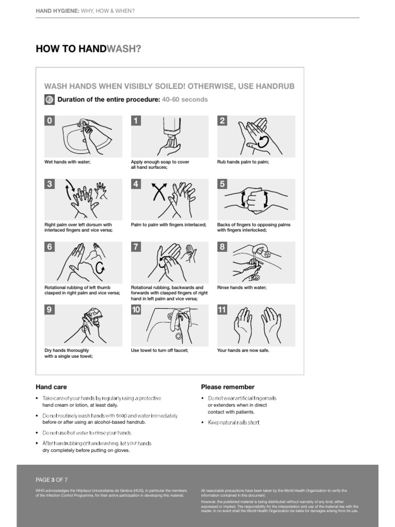 WHO - Hand - Hygiene - Why - How - and - When - Brochure | PDF