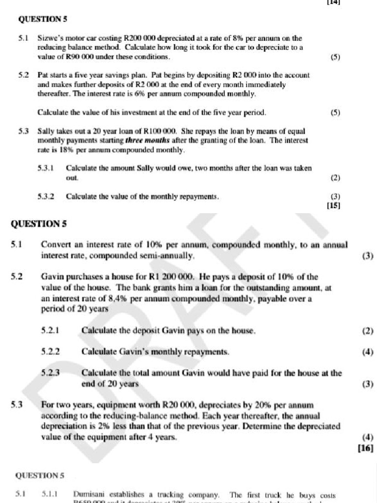 Financial Maths Worksheet | PDF | Interest | Bonds (Finance)