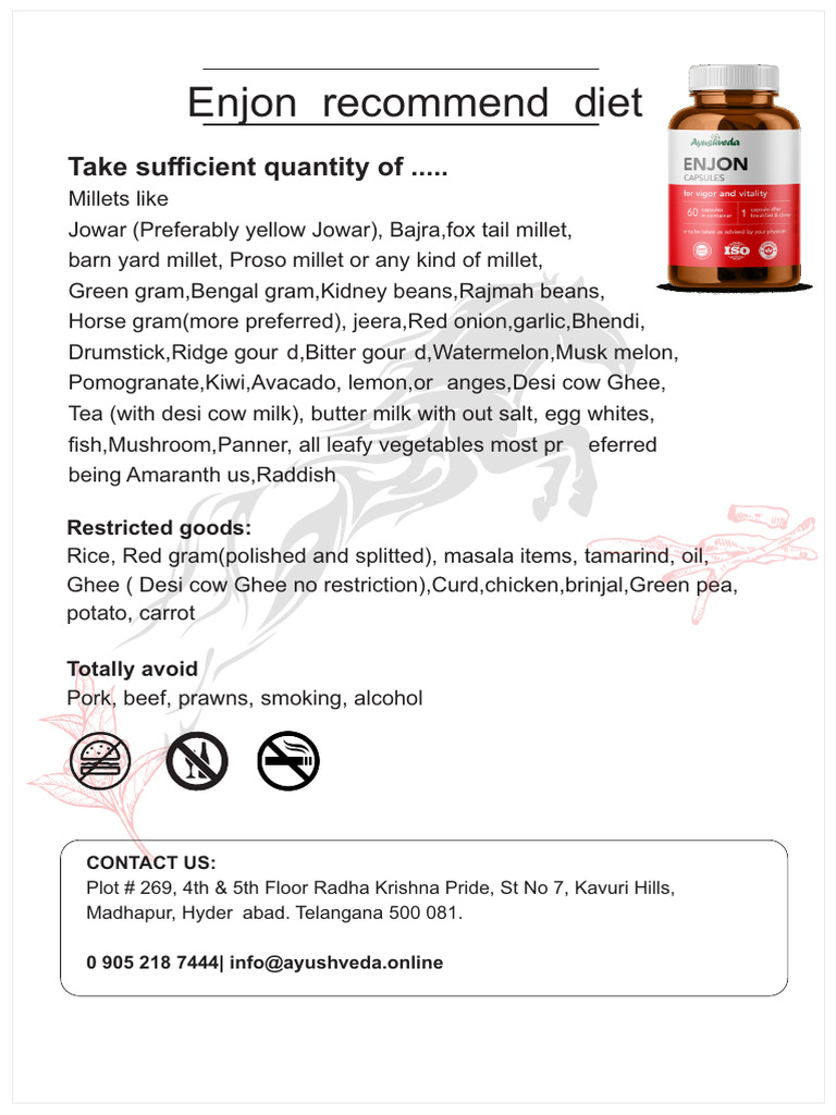 Enjon Diet Plan NEW | PDF