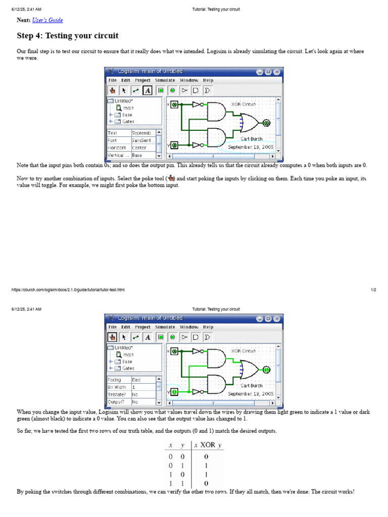 Tutorial Testing Your Circuit Pdf