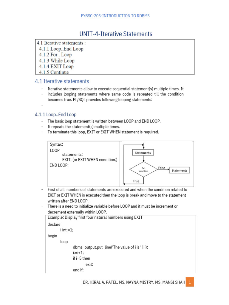 Unit4 Iterative Statements-1.PDF | PDF | Control Flow | Computing