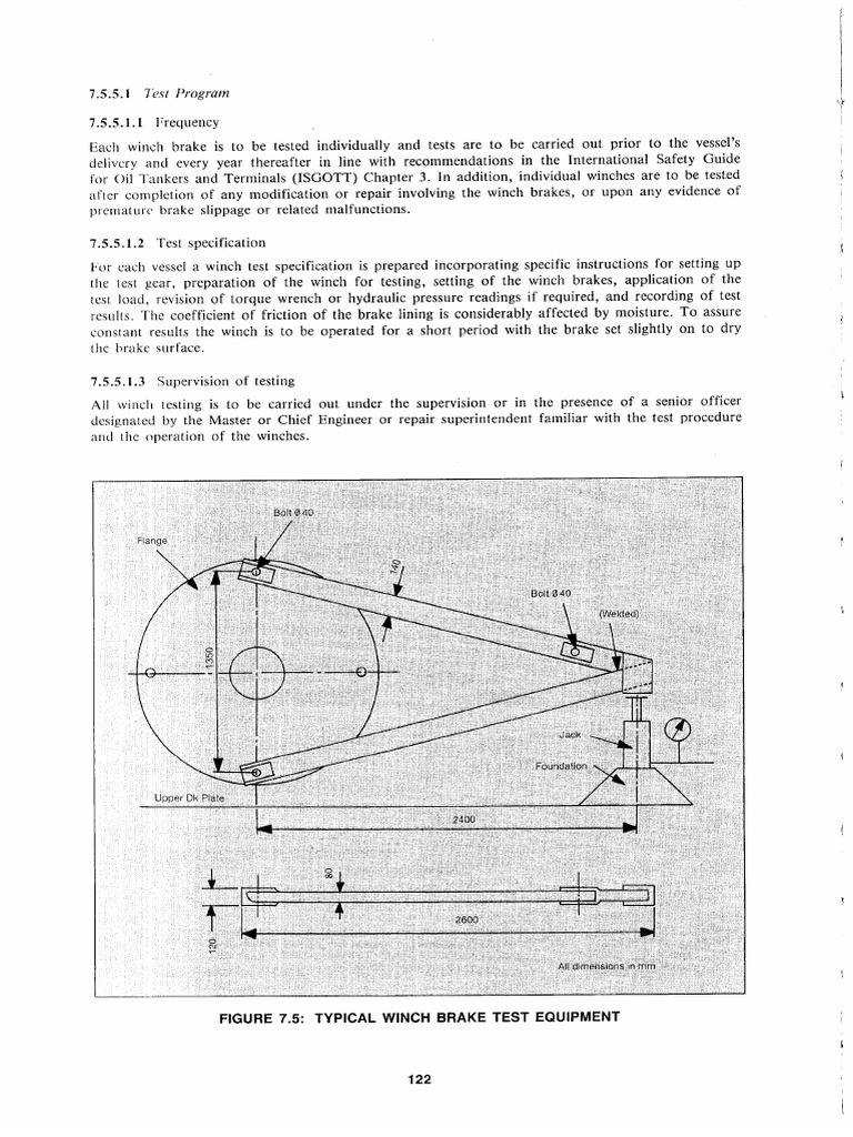 Winch Brake Test Proceedure | PDF