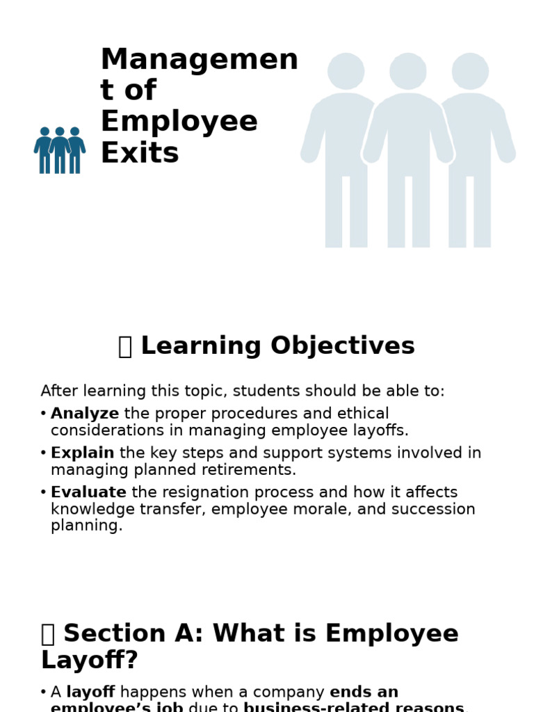 Chapter 10 Management of Employee Exits | PDF | Layoff | Employee Retention