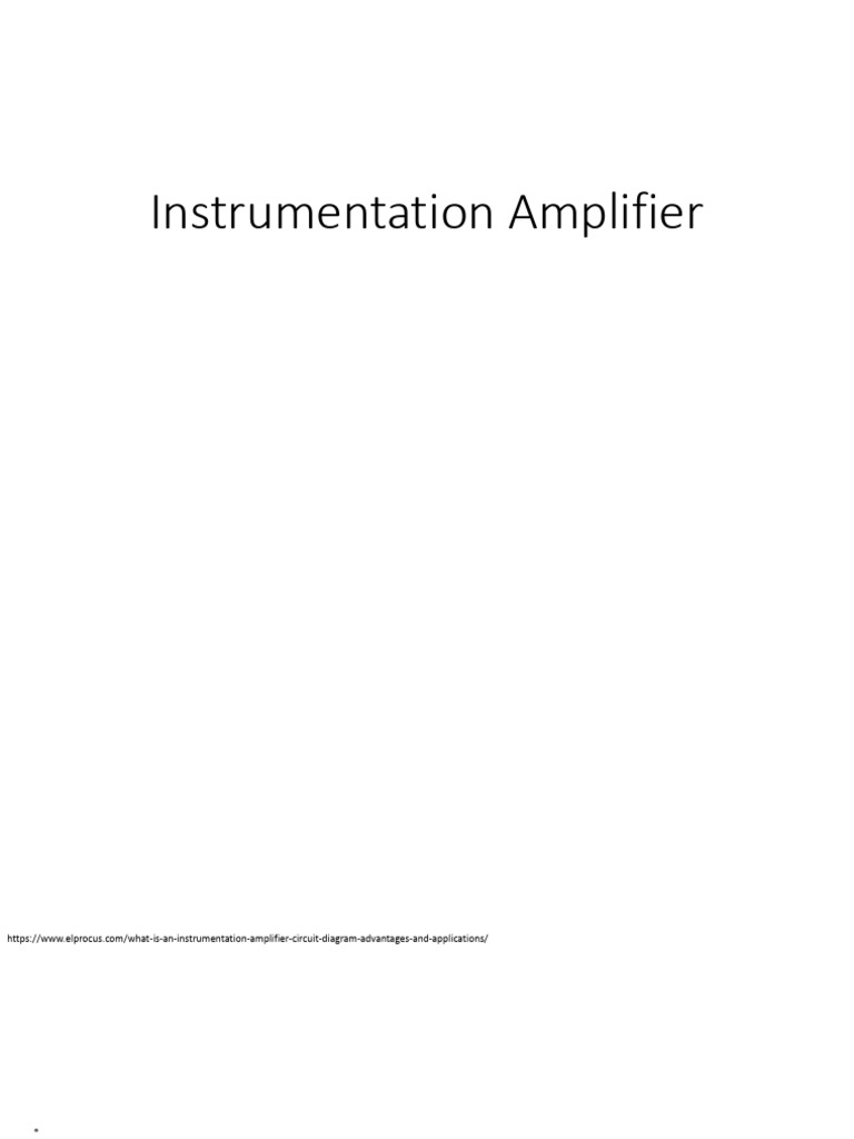 Understanding Instrumentation Amplifiers | PDF | Amplifier ...