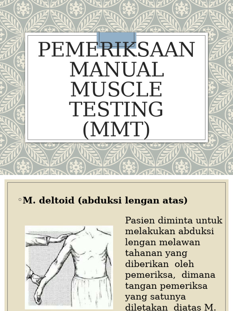 Pemeriksaan Manual Muscle Testing (MMT) | PDF