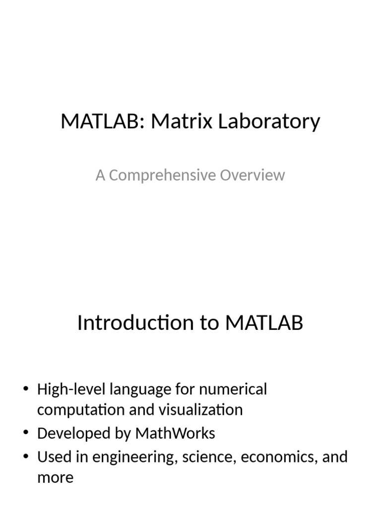 MATLAB Presentation GPT | PDF