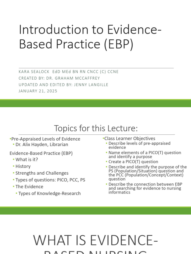 Understanding Evidence-Based Practice | PDF | Evidence Based Medicine ...