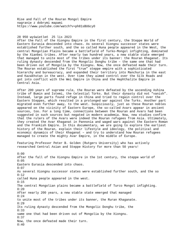 Rise of the Rouran Khaganate | PDF | Nomad | Central Asia