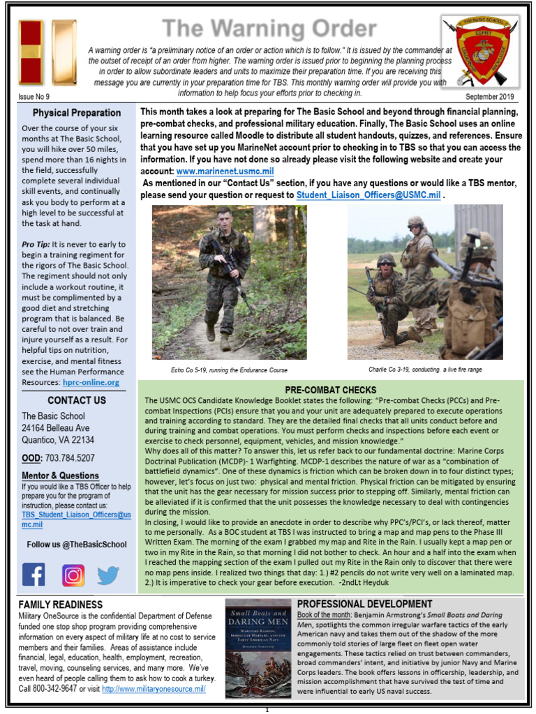 The Warning Order - Sept 19 | PDF | United States Marine Corps ...
