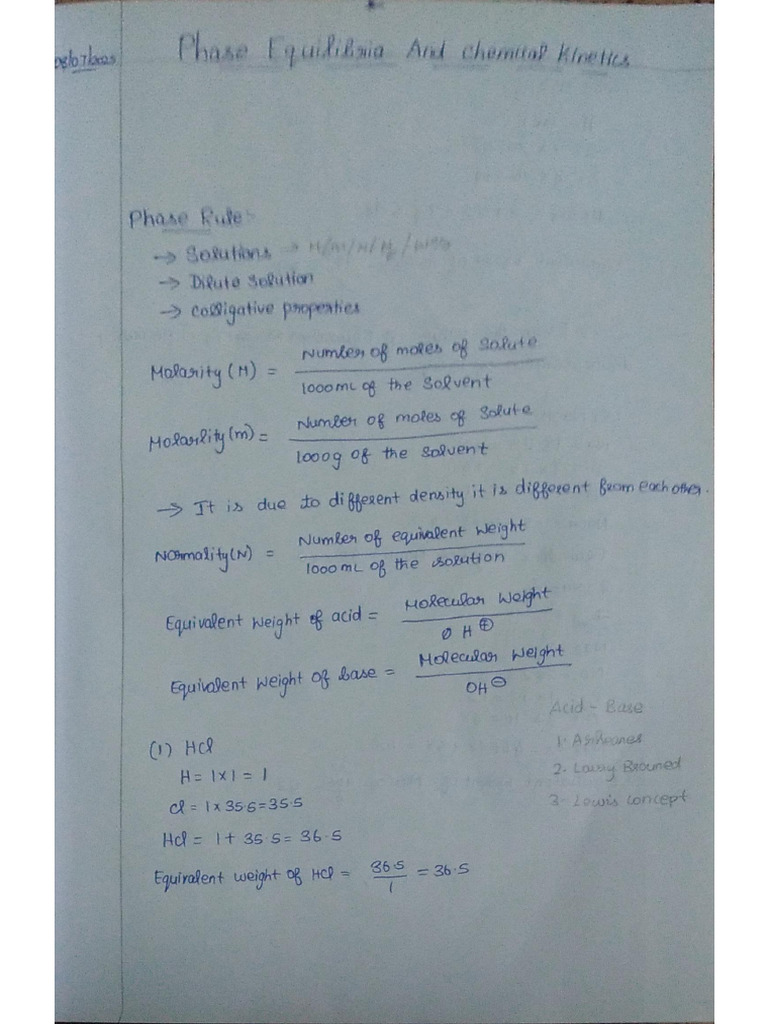 Phase Equilibria and Chemical Kinetics | PDF