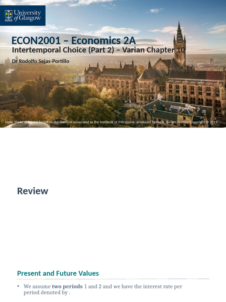 Intertemporal Choice - Part 2 | PDF | Interest | Economics