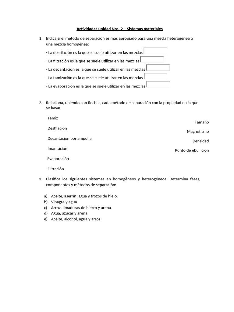 Actividades Unidad Nro 2 | PDF