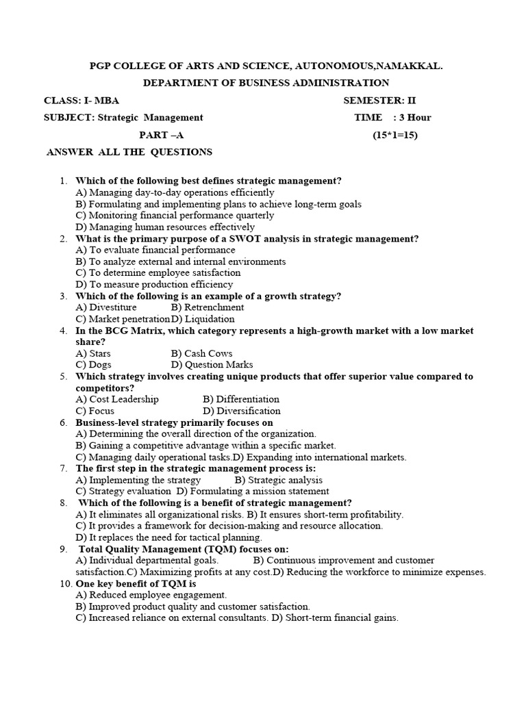 Strategic Management | PDF | Strategic Management | Goal