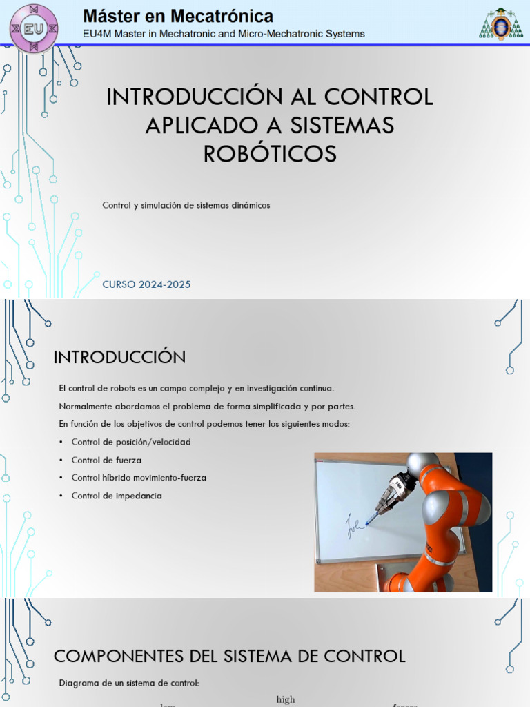 7-Intro Al Control Aplicado a Sistemas Robóticos | PDF | Sistema de ...