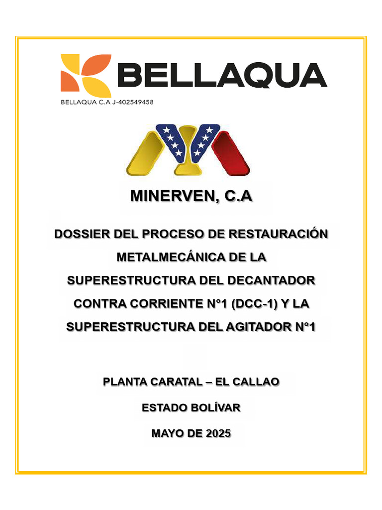 Restauración Metalmecánica en MINERVEN | PDF | Rodamiento (Mecánico ...