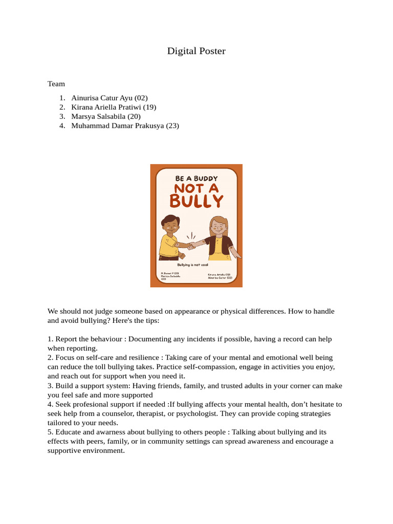 Digital Poster Bully | PDF