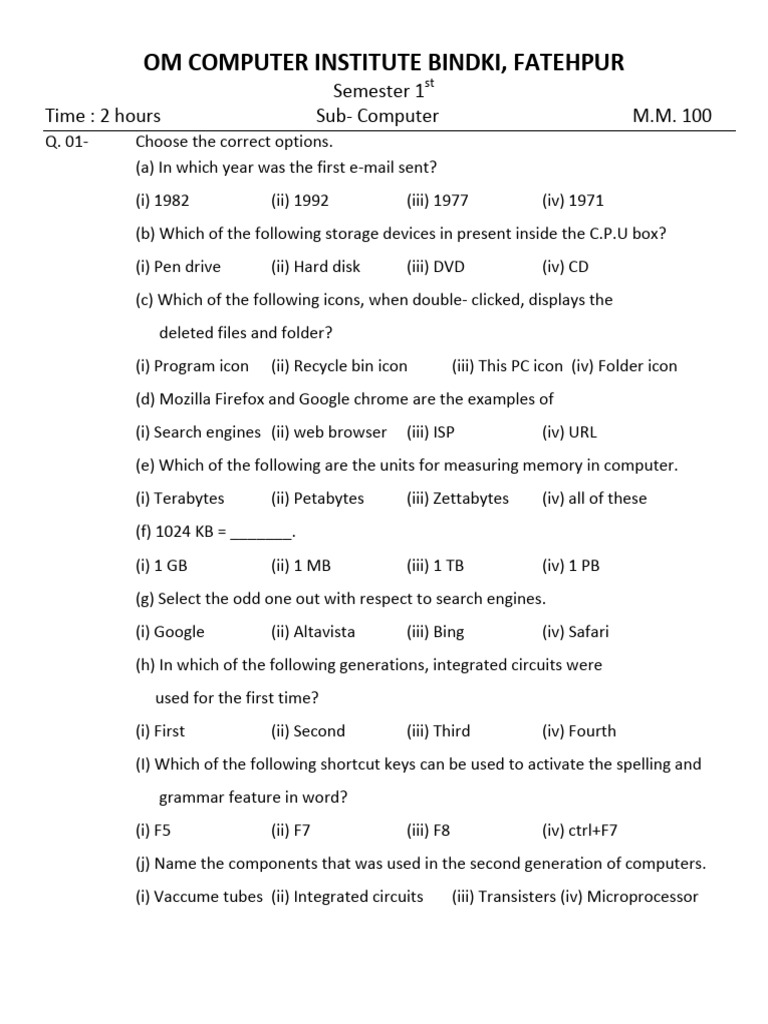 Om Computer Institute Bindki 19-07-2024 | PDF | World Wide Web ...