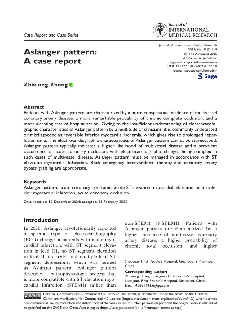 Understanding Aslanger Pattern in ECG | PDF | Electrocardiography ...