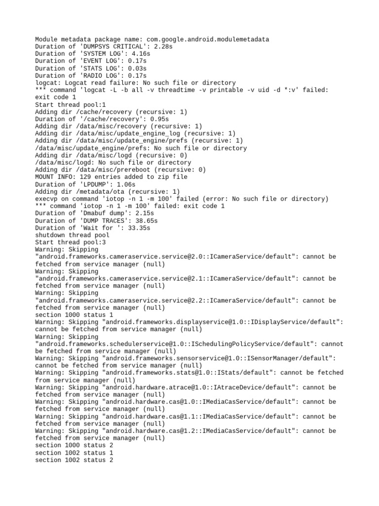 Bugreport V2206 UP1A.231005.007 2025 08 10 01 15 19 Dumpstate - Log 30268 | PDF | Software ...