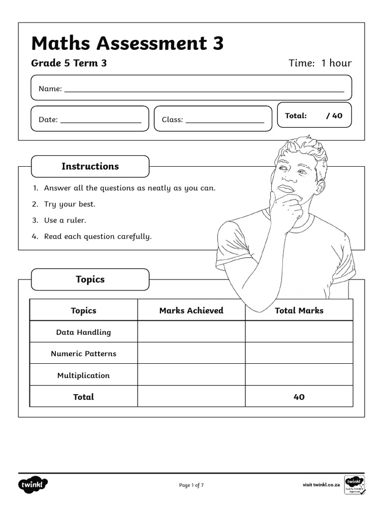 Grade 5 Term 3 Maths Assessment | PDF | Fruit