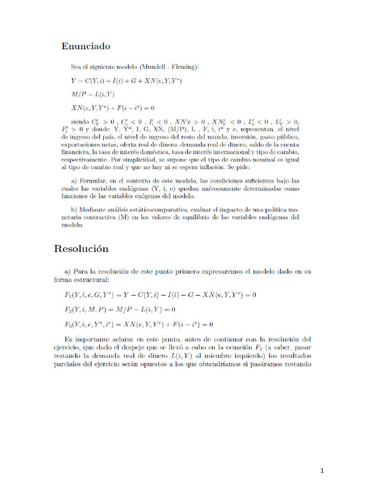 Eduardo Tarullo Modelo Mundell-Fleming | PDF