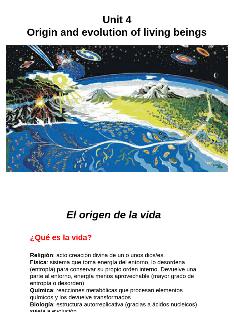 UD4 Origin Evolution Living Beings 23-24 | PDF | Natural Selection | Evolution