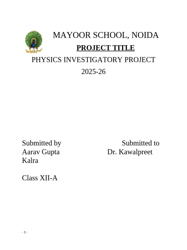 DC Motor Project for Class 12 Physics | PDF | Electric Motor | Force