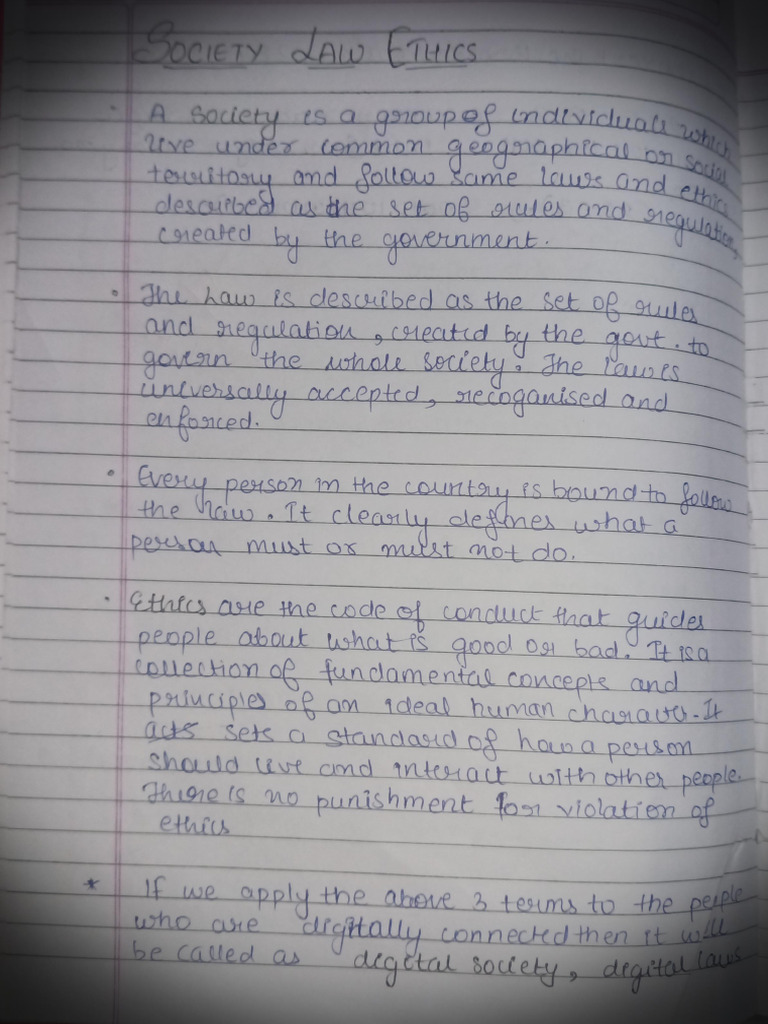Society Law Ethics | PDF