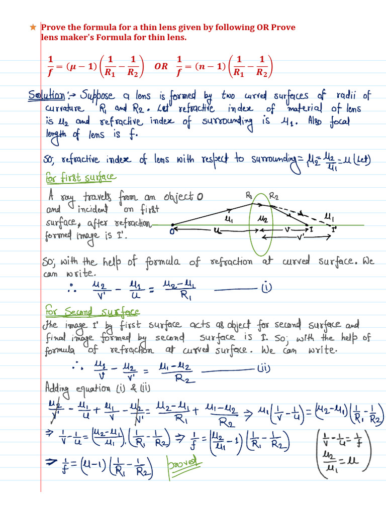 10 Lens Maker's Formula | PDF