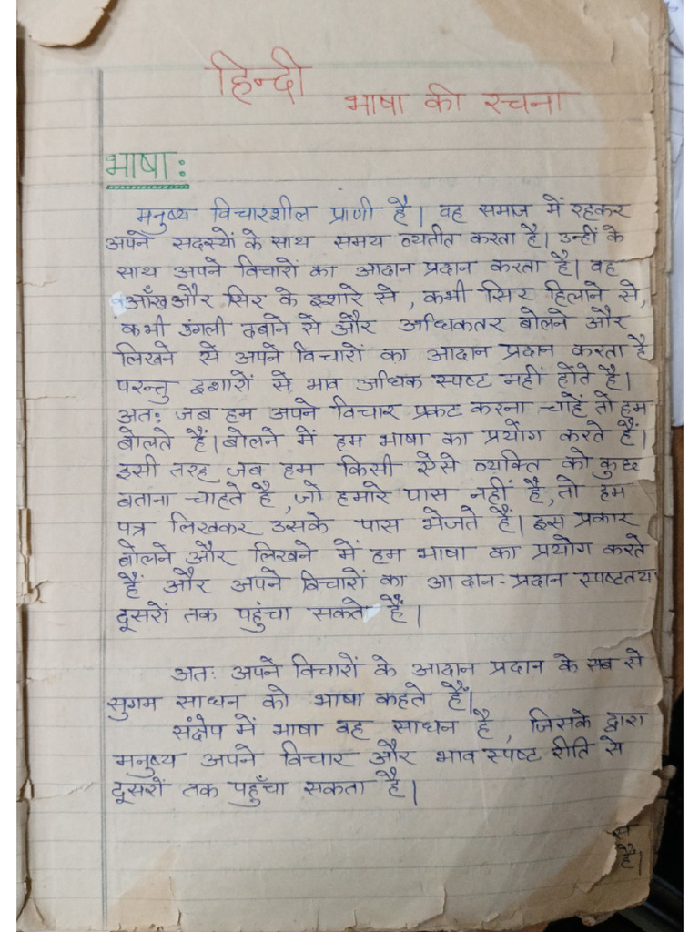 Hindi Notes! | PDF