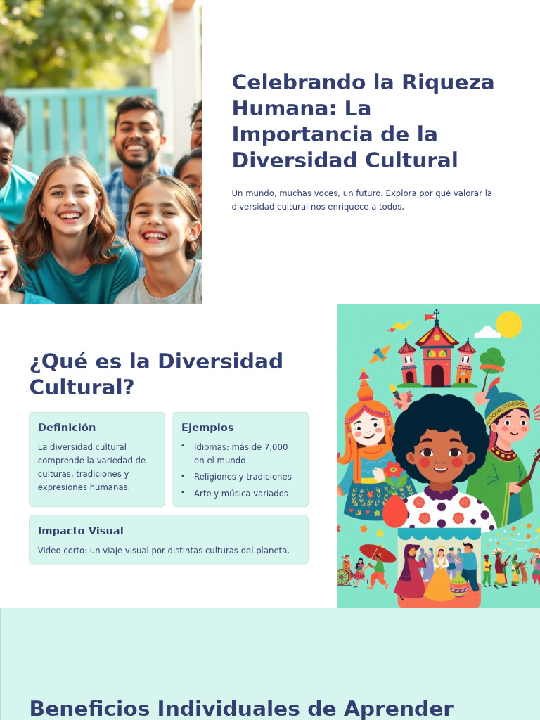 Celebrando la Diversidad Cultural | PDF | Aprendizaje | Sociedad