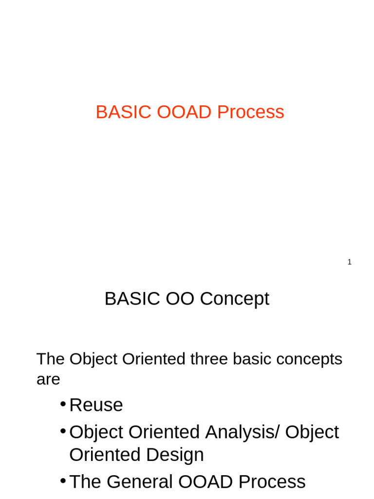 Basic Object-Oriented Analysis & Design | PDF | System | Object ...