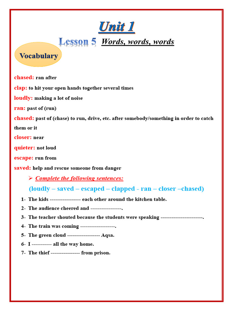 Vocabulary and Nouns Lesson Guide | PDF | Linguistics