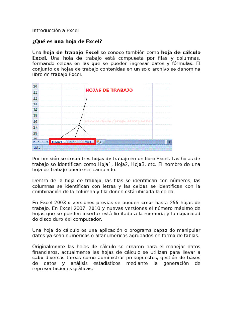 Introducción Excel 1 | PDF | Microsoft Excel | Hoja de cálculo