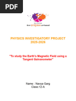 Moving Coil Galvanometer Project Class 12 | PDF | Quantity | Applied ...