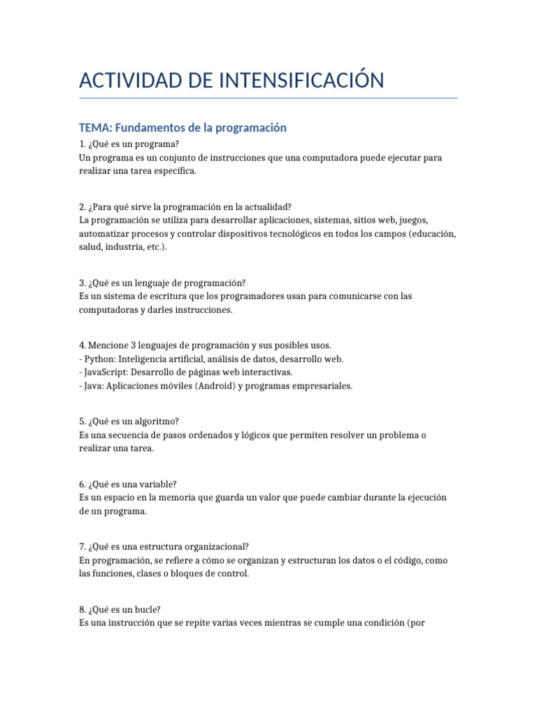 Fundamentos de La Programacion | PDF