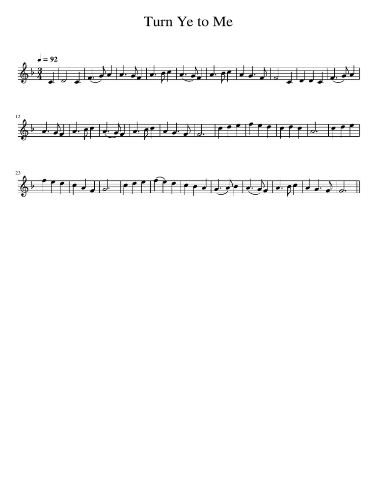 Turn Ye to Me | PDF