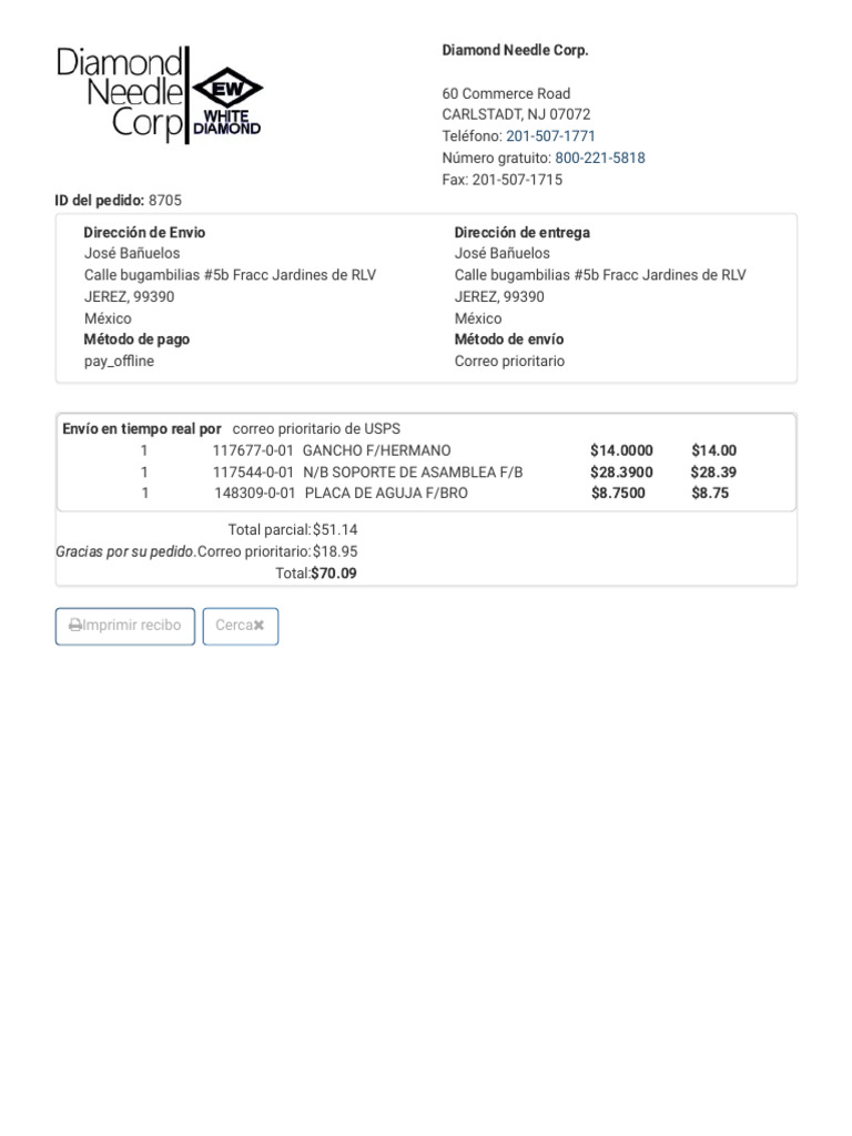 Checkout Receipt - PHP | PDF