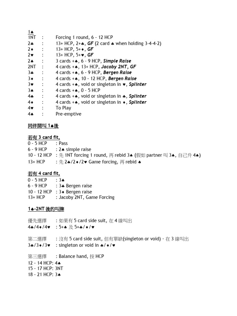 Bridge Convention 2 | PDF