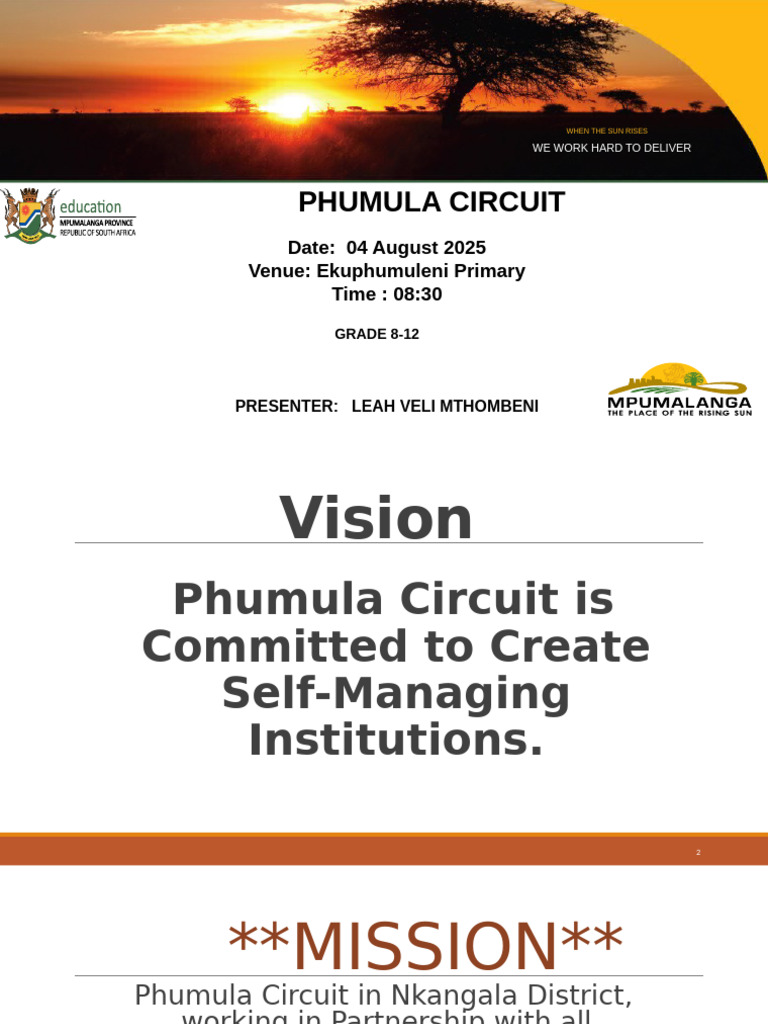 Phumula Circuit School Performance Report | PDF | Learning | Cognition