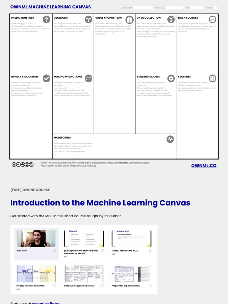 5.2.1 Machine Learning Canvas (v1.2)_en | PDF | Machine Learning | Databases